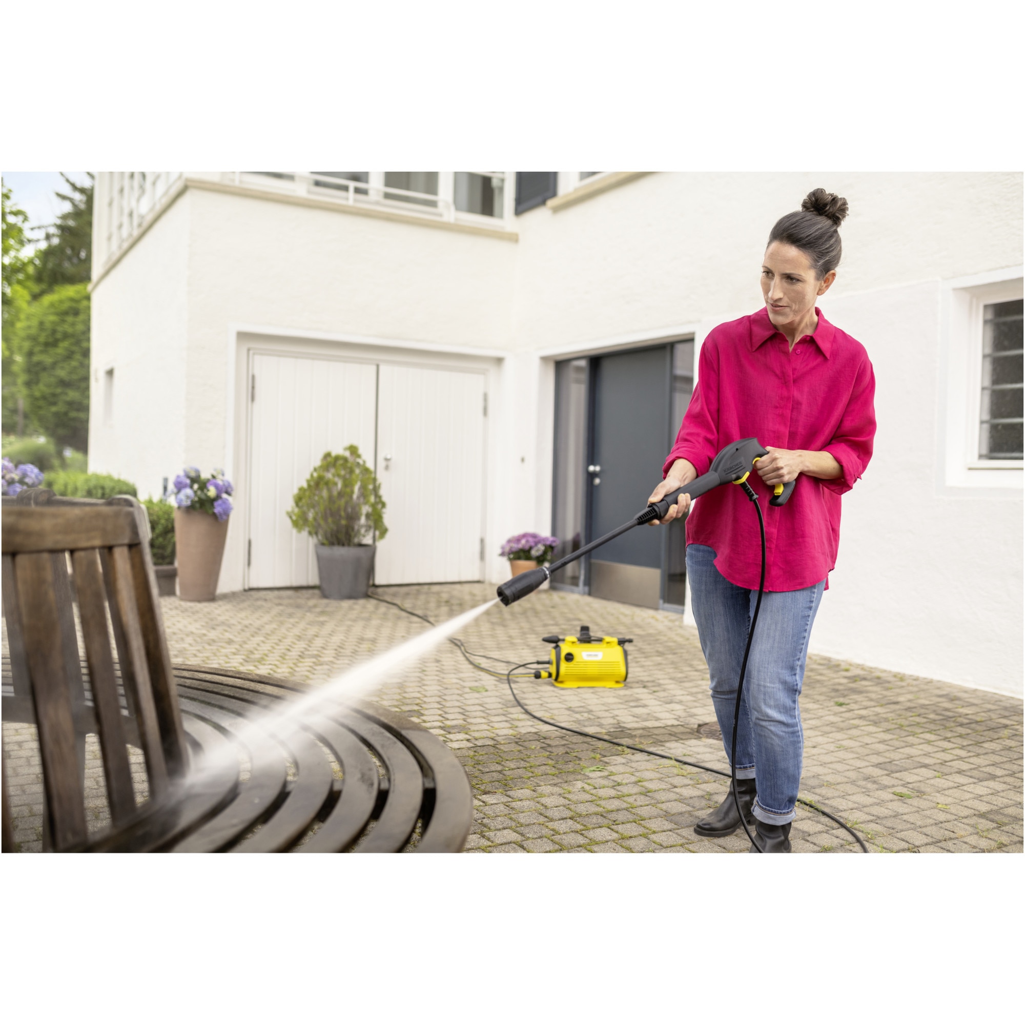 Aparat de spalat cu presiune Karcher K 3 Horizontal Plus EU, 1600 W, motor universal, 120 bar ...