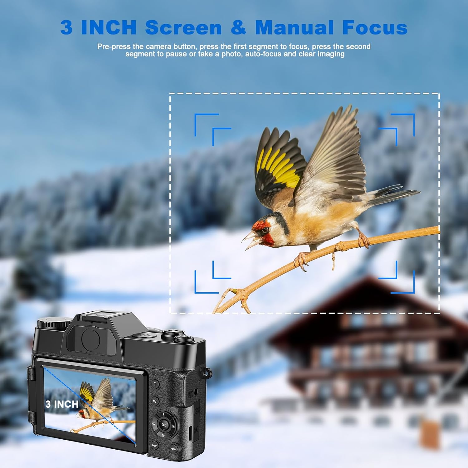 Camera video digitala, 4k, 48MP cu focalizare automata, card 32 gb ...