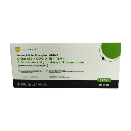 Test Rapid pentru Infectii Respiratorii 6 in 1 Golden Protect - Gripa A ...