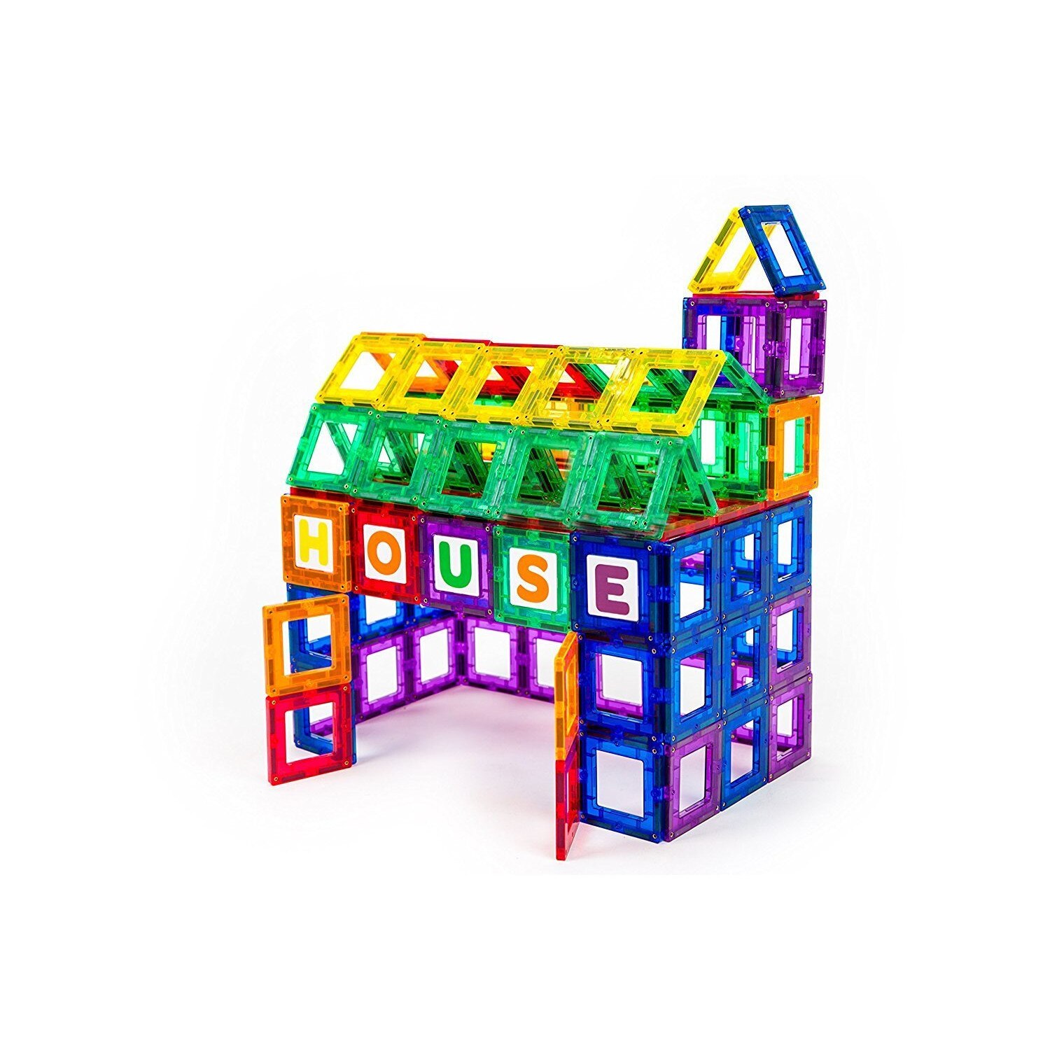 Set Playmags educational, 18 rame magnetice si 18 insertii litere si ...