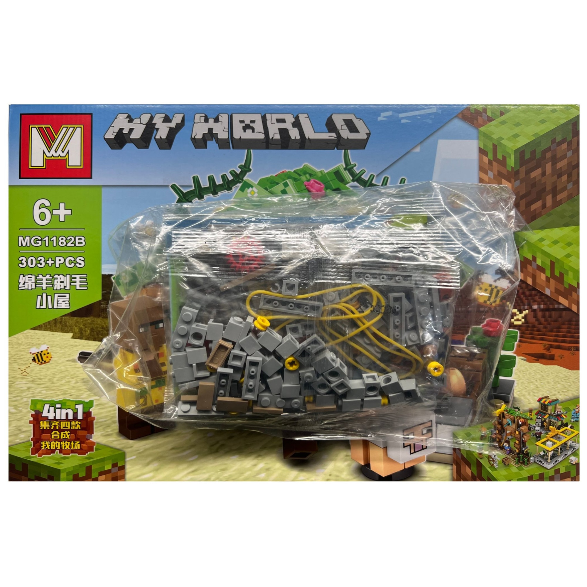 Set de constructie Minecraft 4 in 1 MG My World, 303 piese - eMAG.ro