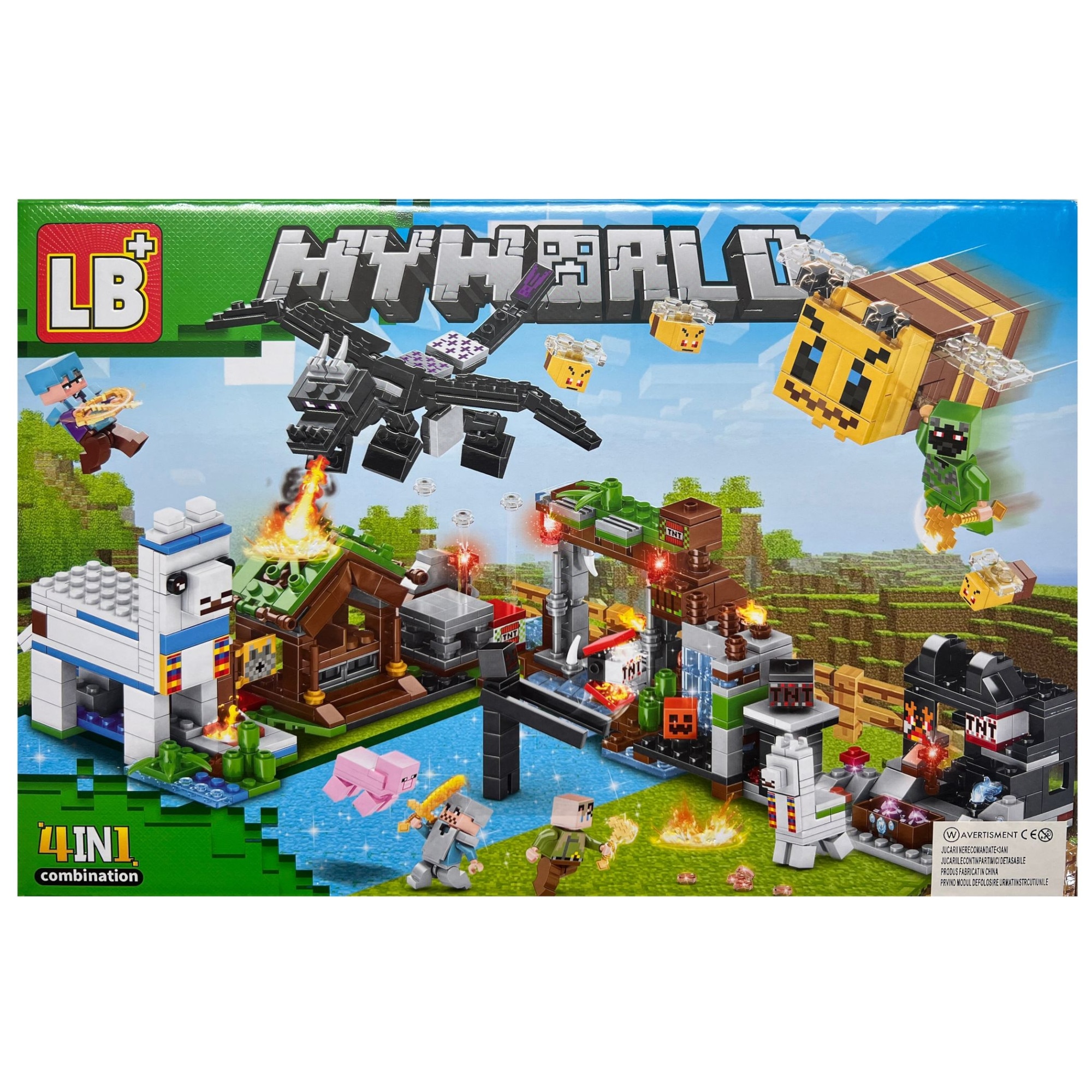 Set de constructie 4 in 1 Minecraft LB My World, 219 piese - eMAG.ro