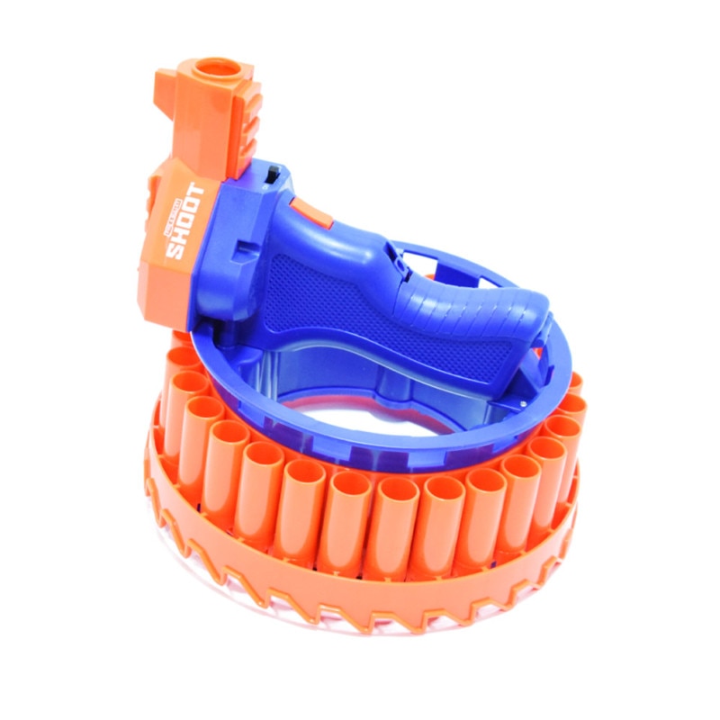 Mitraliera automata de jucarie, 28 de cartuse de burete, Portocaliu ...