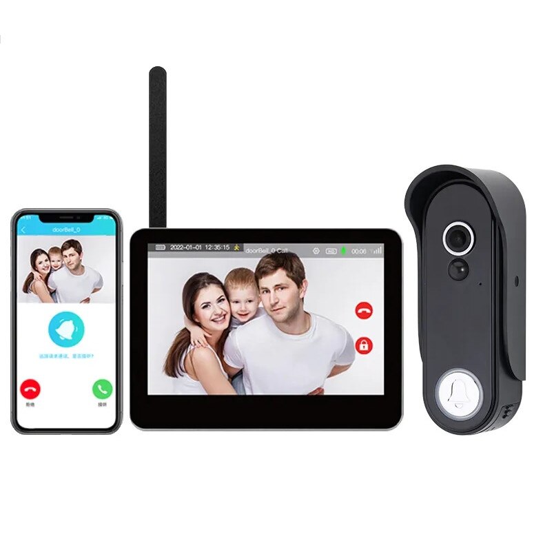 Interfon video smart Ace Bell fara fir cu ecran tactil de 7" - eMAG.ro