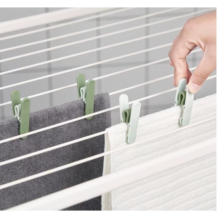 Set 8 carlige pentru rufe, Syamag, verde/gri - eMAG.ro
