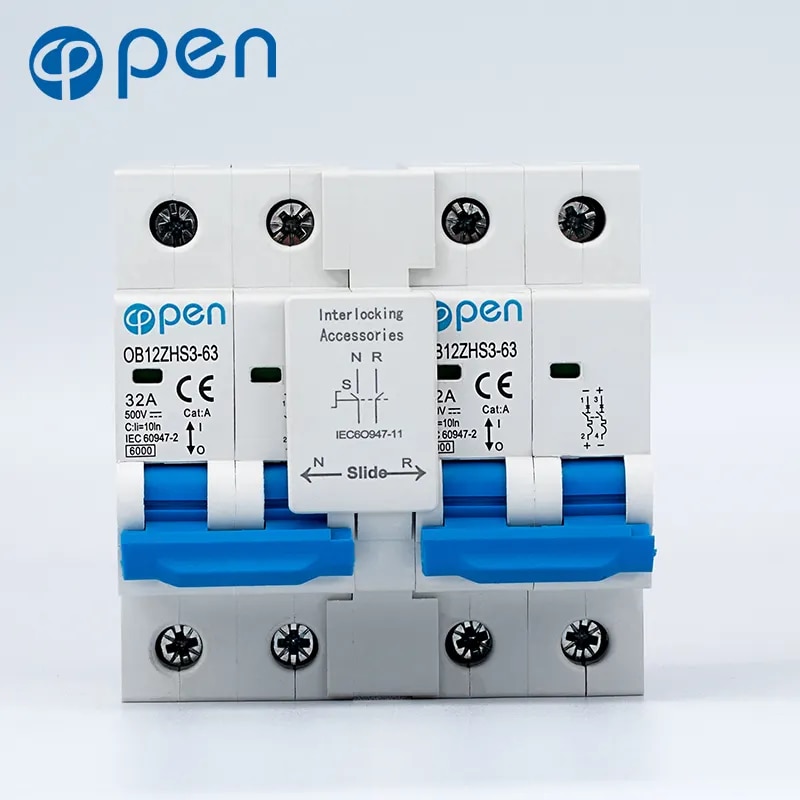 Comutator Manual de Transfer 4P (2P+2P), 32A, 500V, Siguranta Manuala Interblocabila - Ideal ...