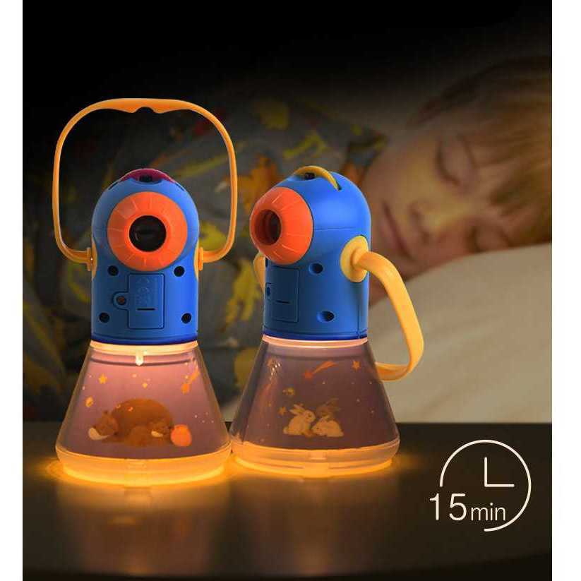 Proiector cu 12 povesti si lampa de veghe, Limba Romana, Mideer - eMAG.ro