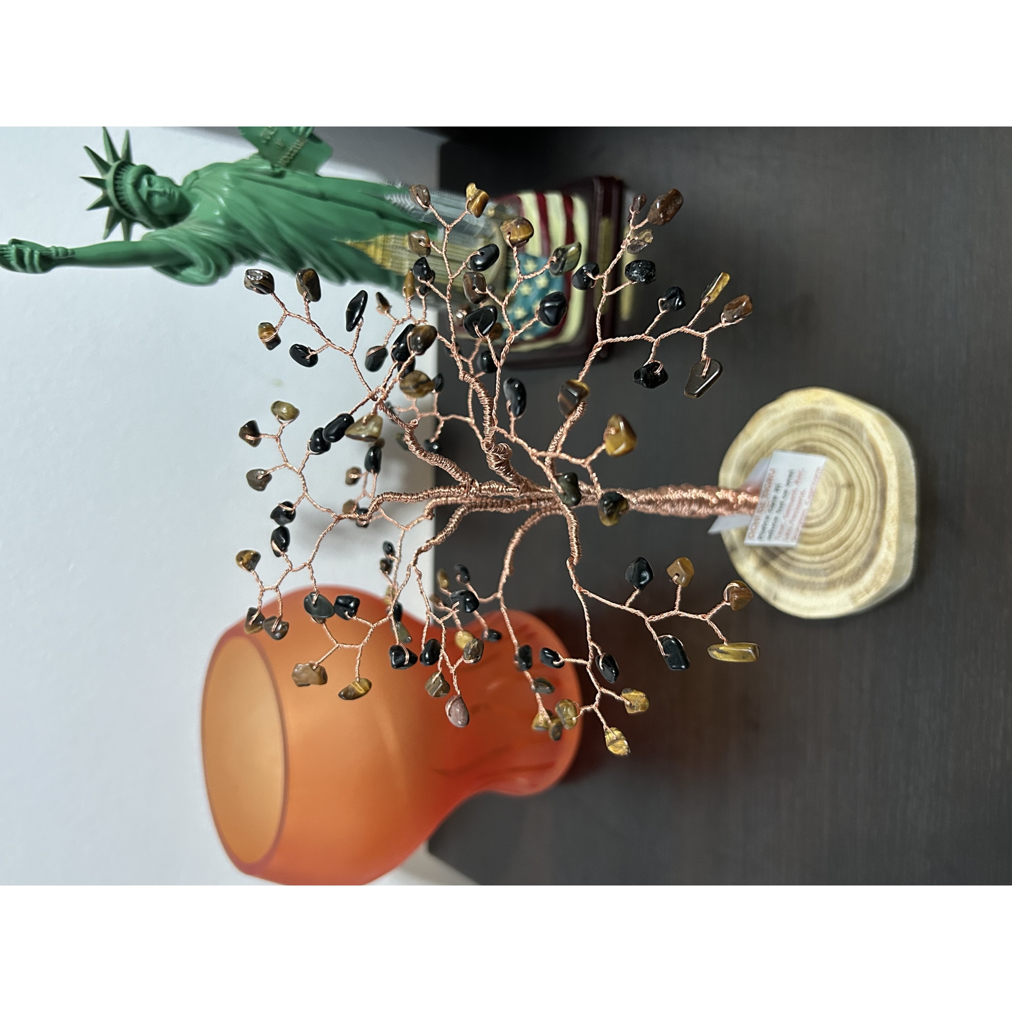 Copac decorativ din Ochi de Tigru si Onix - eMAG.ro