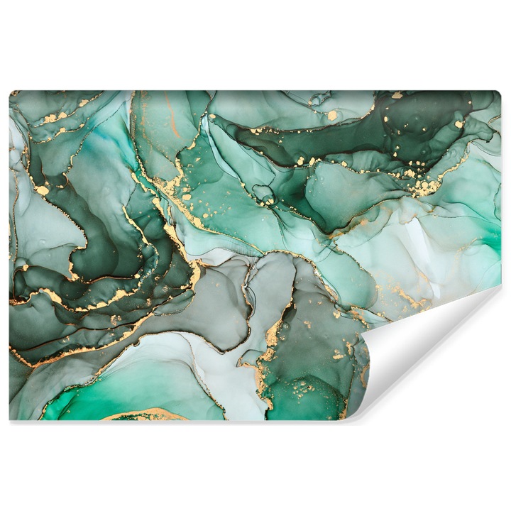 Fototapet Muralo marmura abstracta, elemente aurii, decor in stil ...