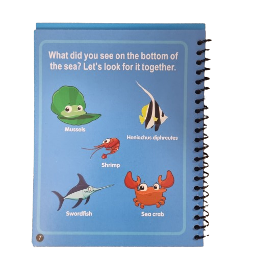 Carte de colorat cu marker, Magic Water, Model lumea acvatica - eMAG.ro