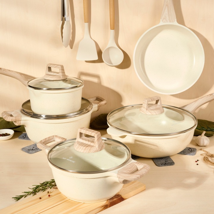 Set De Oale JUST PERFECTO - 14 Piese - Set Gatit Cu Capac - Set De Oale ...