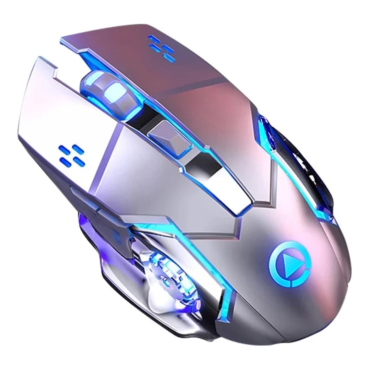 Mouse gaming Wireless, E-Sports A4, 1600 dpi, 6 butoane, RGB, Gri - eMAG.ro