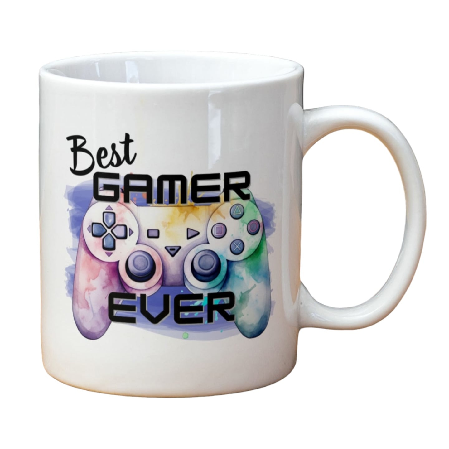 Cana personalizata, Best gamer ever, Ceramica, Alb, 350 ml - eMAG.ro