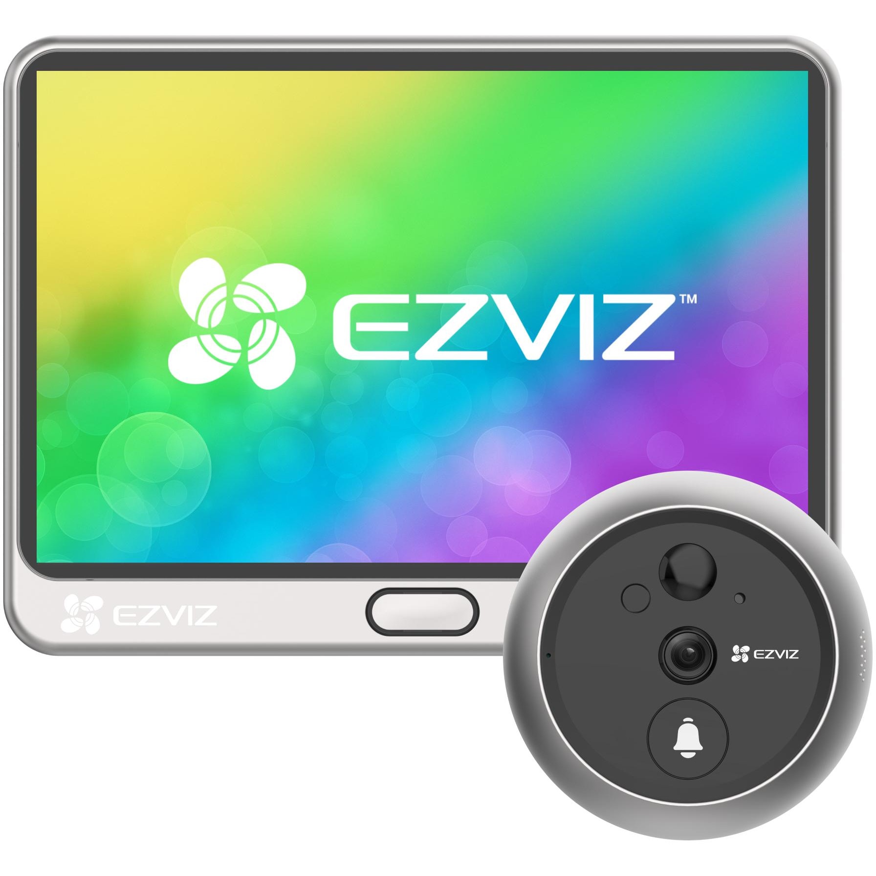 Camera IP, EZVIZ, VIZOR DP2, Sonerie usa, 1080p, Vizualizare live ...