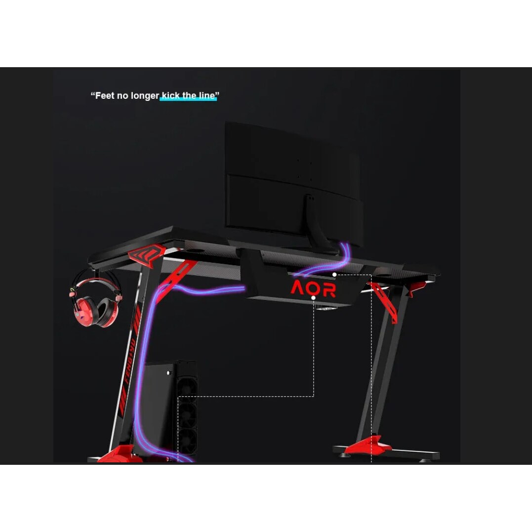 Masa profesionala gaming, AT PERFORMANCE®, 120x60x73 cm, cu acoperire ...