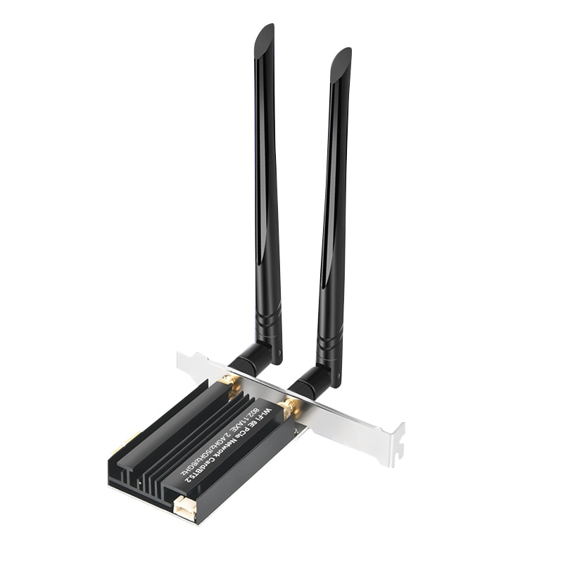 Placa de retea WiFi 6E Gigabit tri-banda, JESWO, 5400 Mbps, Fara fir ...