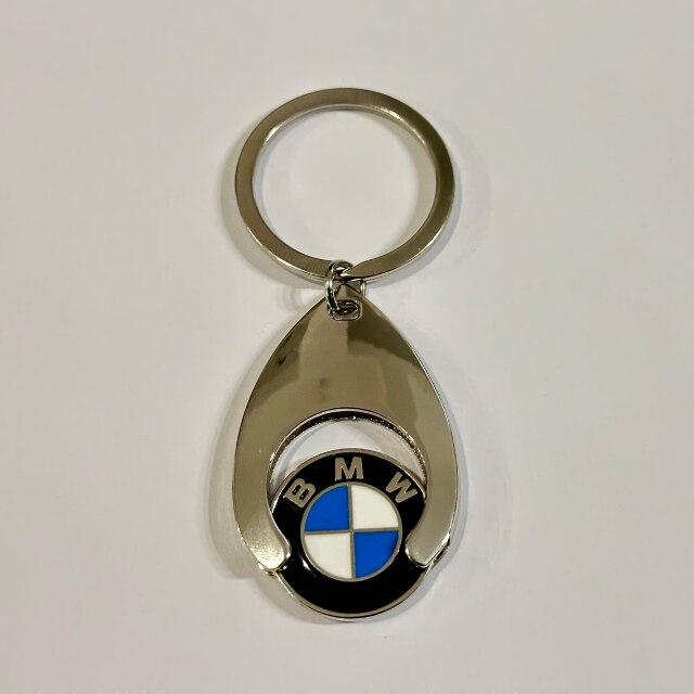 Breloc pentru chei auto, BMW, Emblema detasabila cu functie de jeton ...