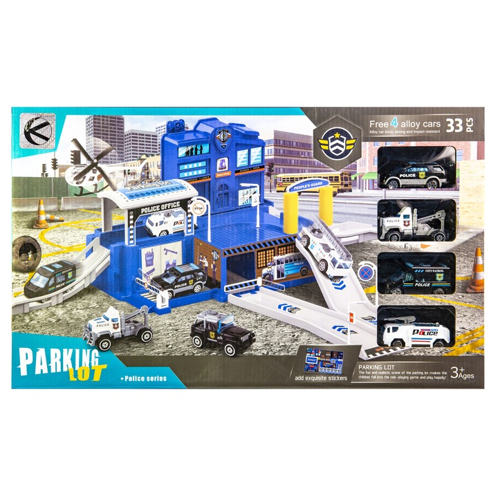 Паркинг за деца Isp Likesmart Parking Lot Police Series 4 коли предупредителни знаци 3