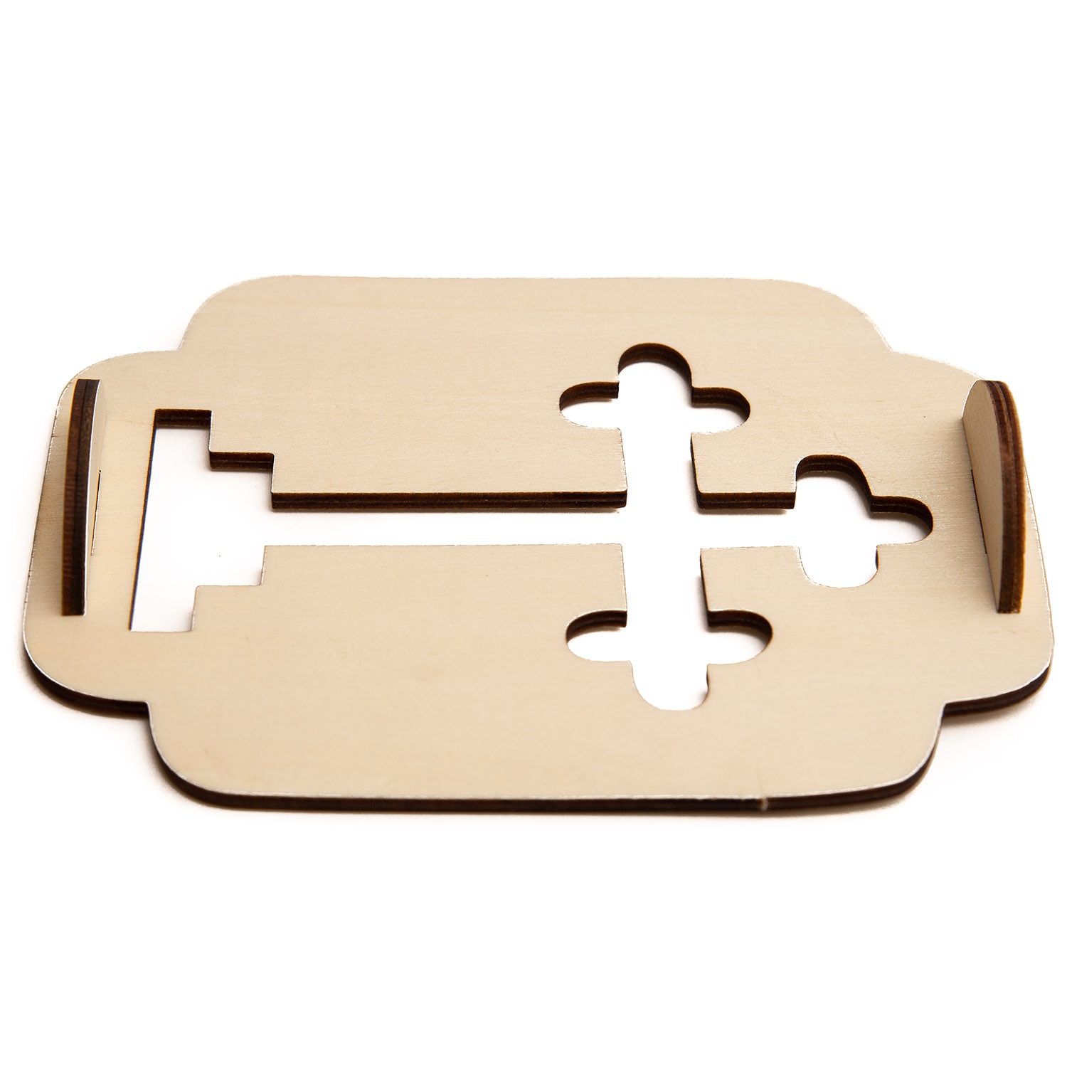 Tipar Cruce dreptunghiular din lemn pentru coliva, dimensiuni 16/12 cm ...