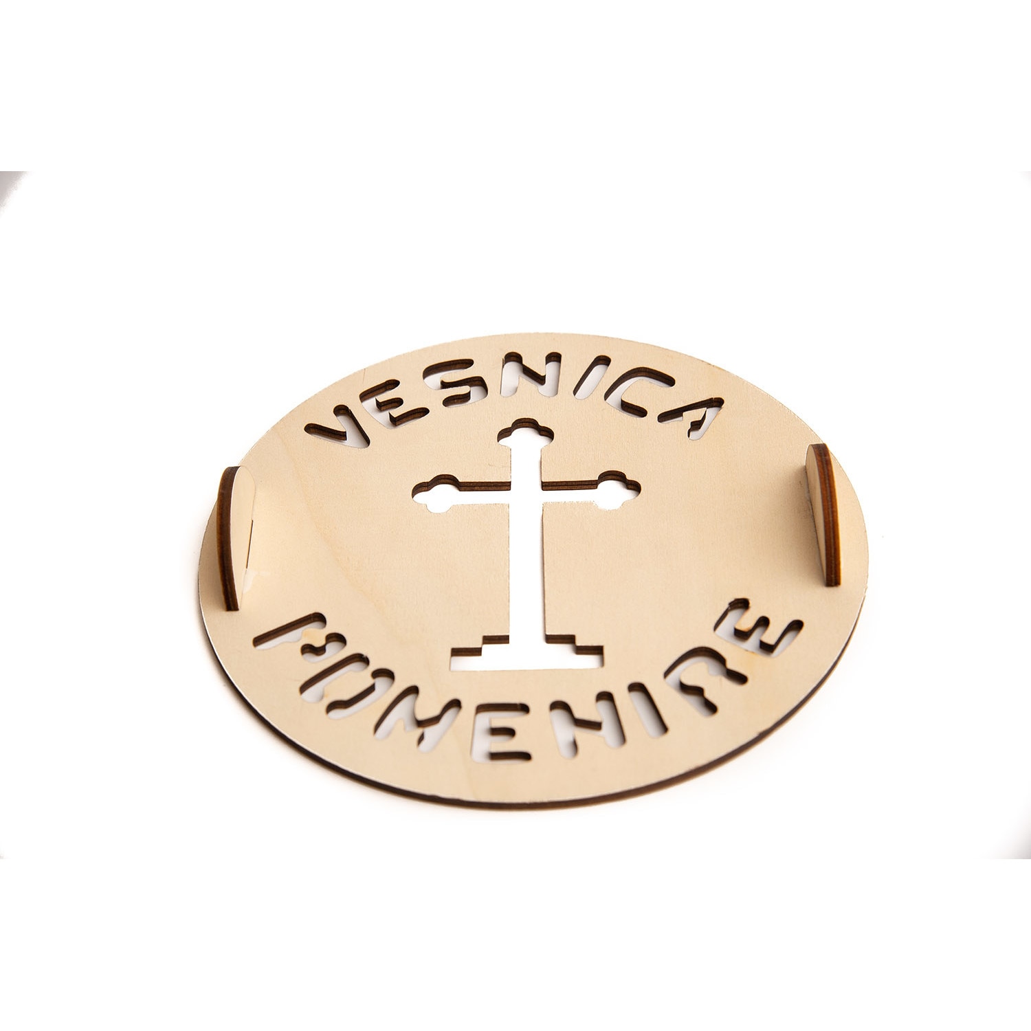 Forma Cruce rotunda din lemn, vesnica pomenire, pentru ornare coliva ...