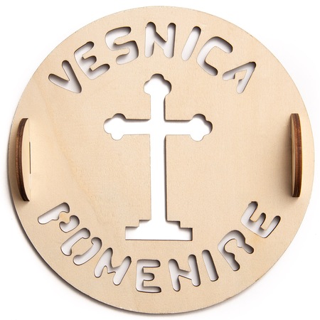 Forma Cruce rotunda din lemn, vesnica pomenire, pentru ornare coliva ...