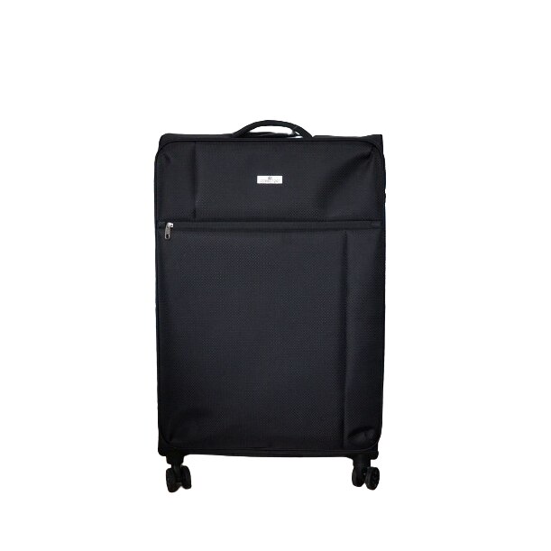 Troler cu roti Passenger, Ultrausor, 98 L, 4 roti duble, Negru - eMAG.ro
