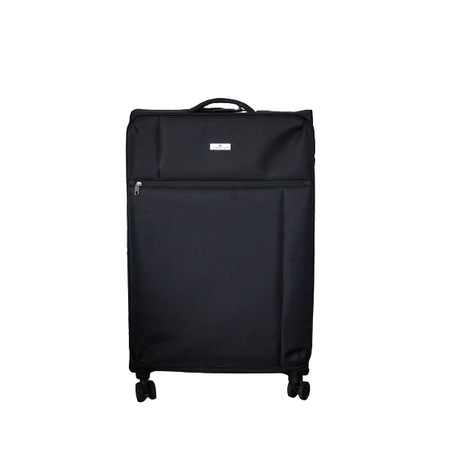 Troler cu roti Passenger, Ultrausor, 98 L, 4 roti duble, Negru - eMAG.ro