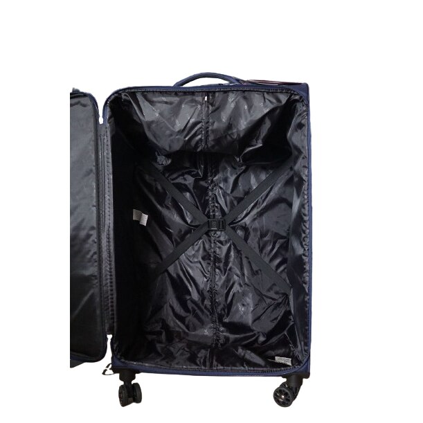 Troler cu roti Passenger, Ultrausor, 98 L, 4 roti duble, Negru - eMAG.ro