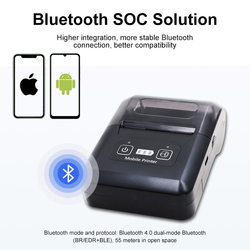 Imprimanta termica de chitante Bluetooth, JESWO, 48 mm, portabila - eMAG.ro