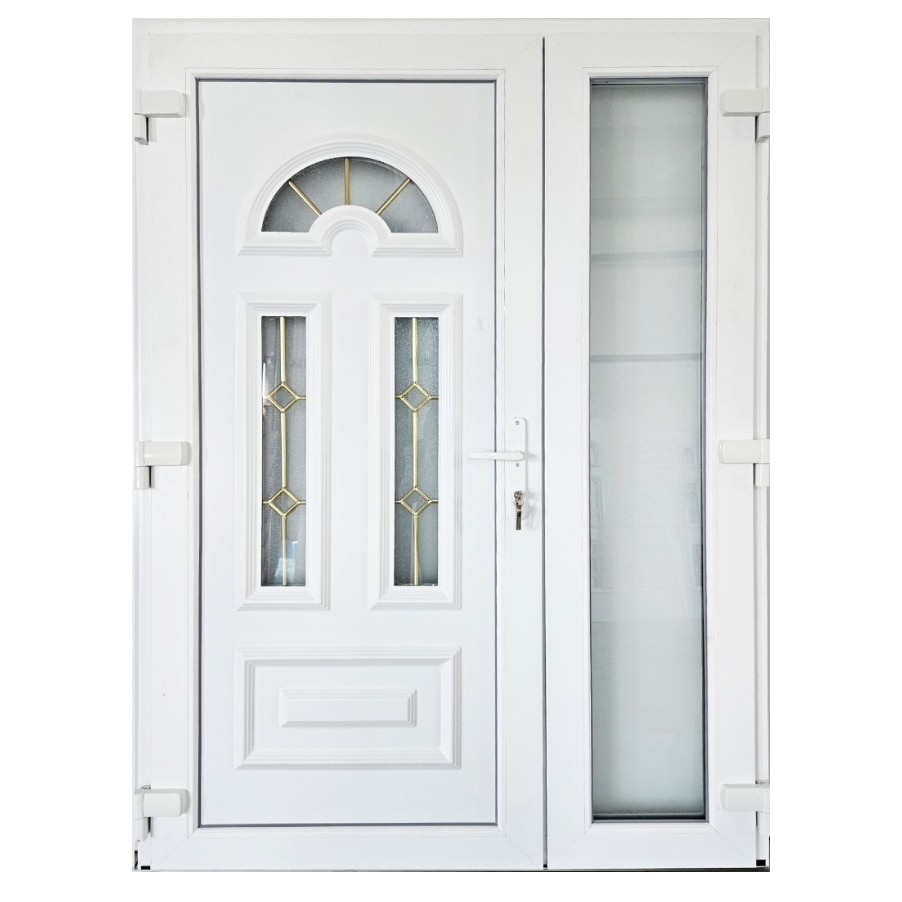 Usa exterior, PVC, cu geam termopan, Karolina Gold Glass 120x200 - eMAG.ro