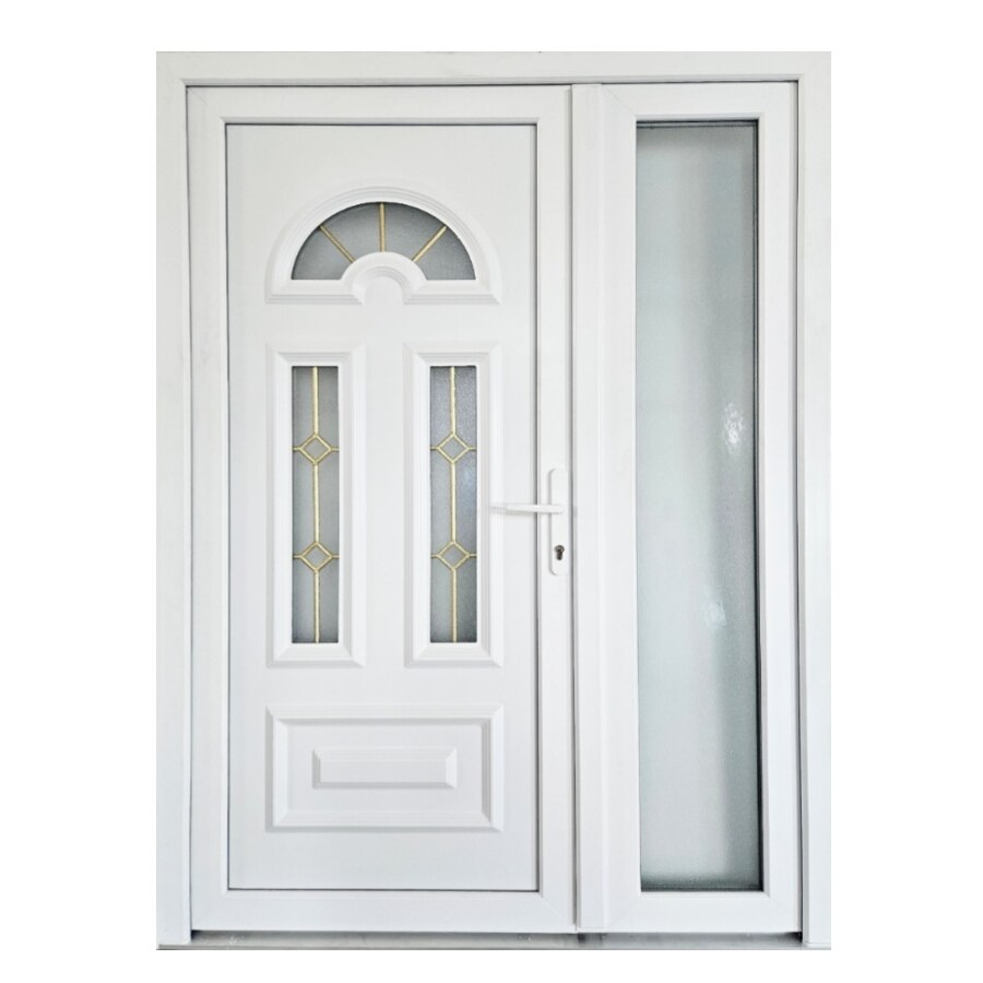 Usa exterior, PVC, cu geam termopan, Karolina Gold Glass 120x200 - eMAG.ro