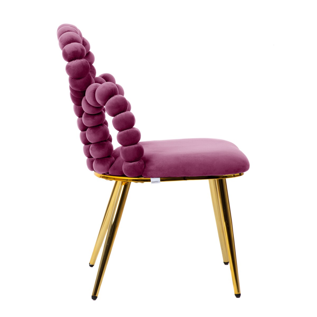 Scaun din catifea BUBBLE BEAM maro 56, 5x52x87 cm HOMLA - eMAG.ro