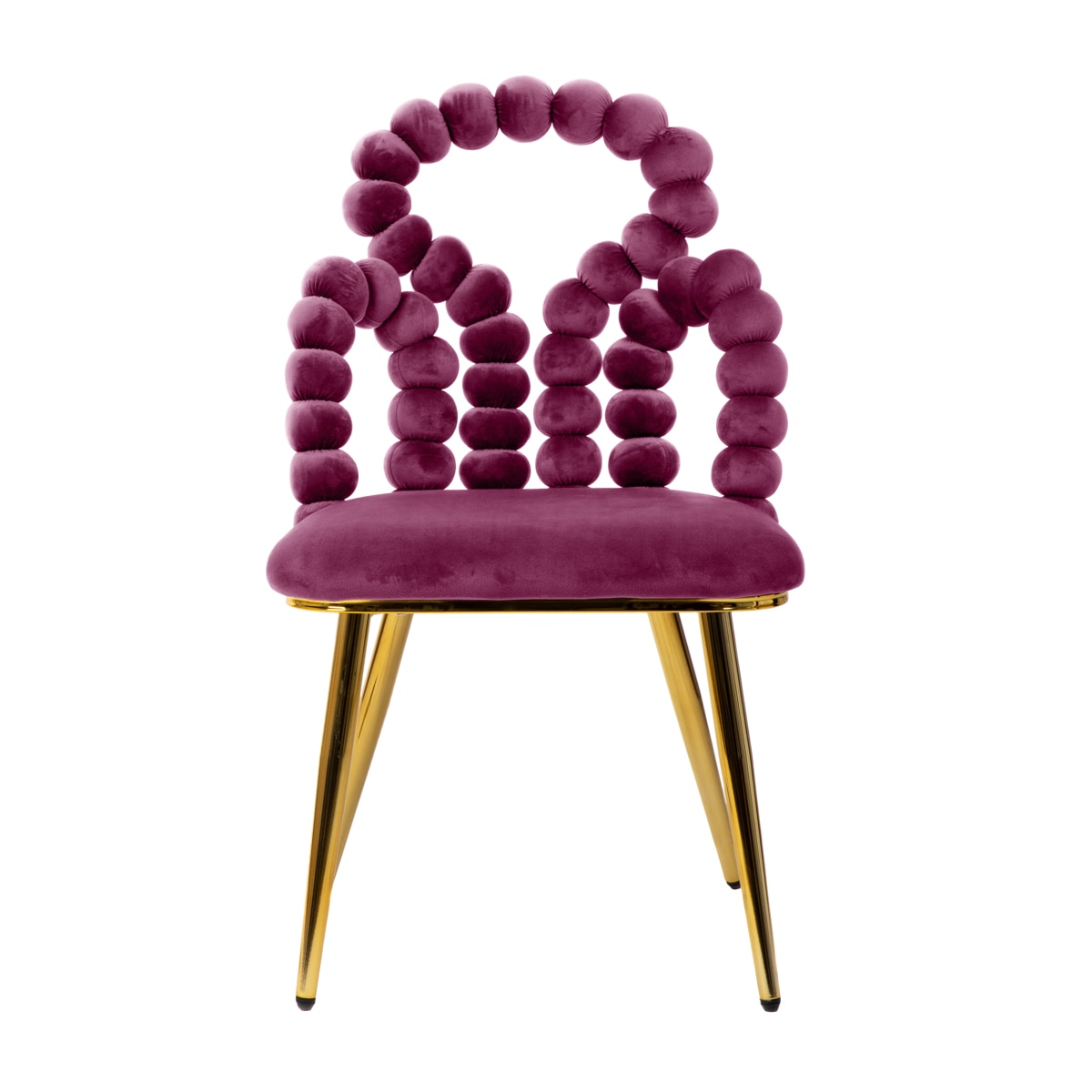 Scaun din catifea BUBBLE BEAM maro 56, 5x52x87 cm HOMLA - eMAG.ro