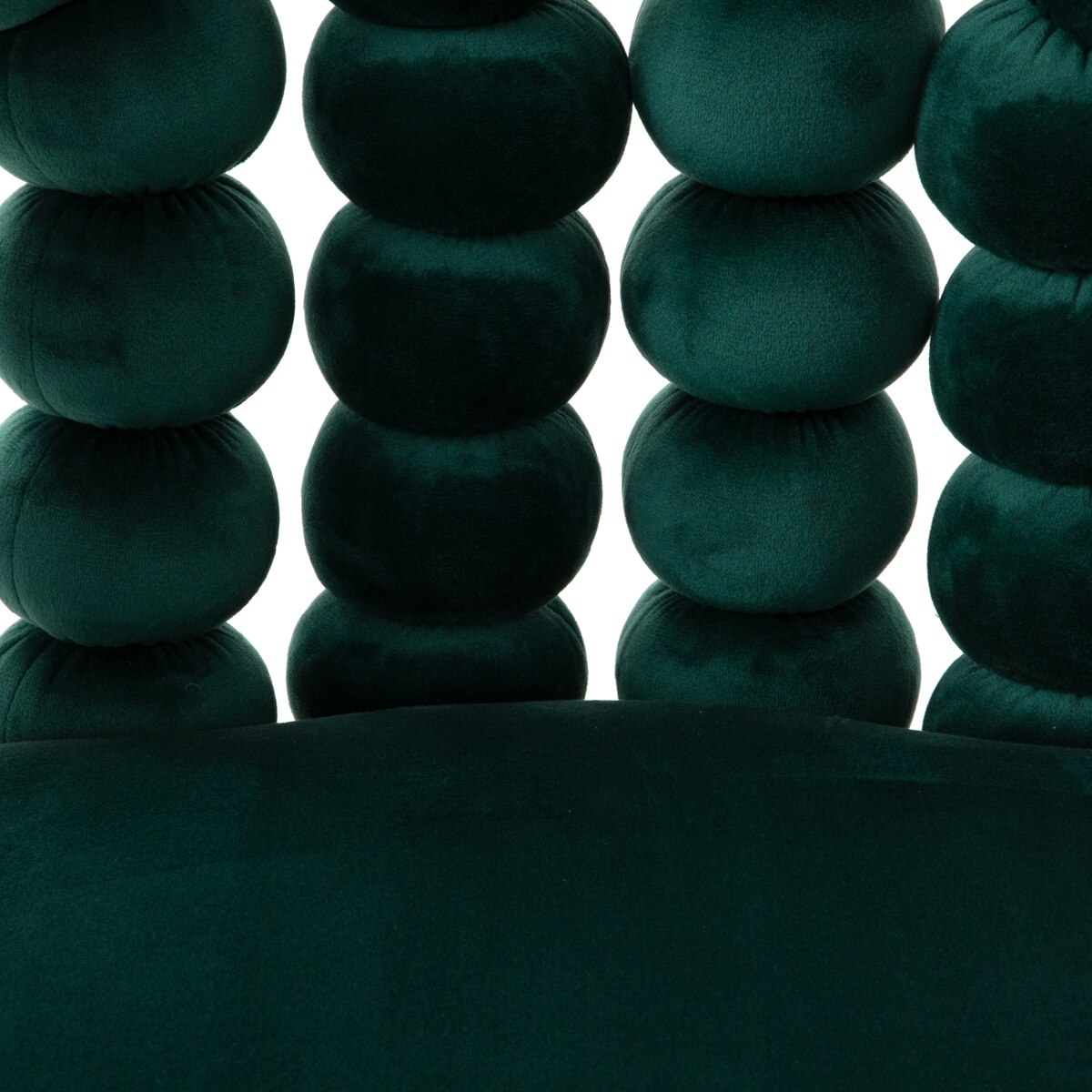 Scaun BUBBLE BEAM din catifea verde cu picioare negre 56, 5x52x87 cm ...