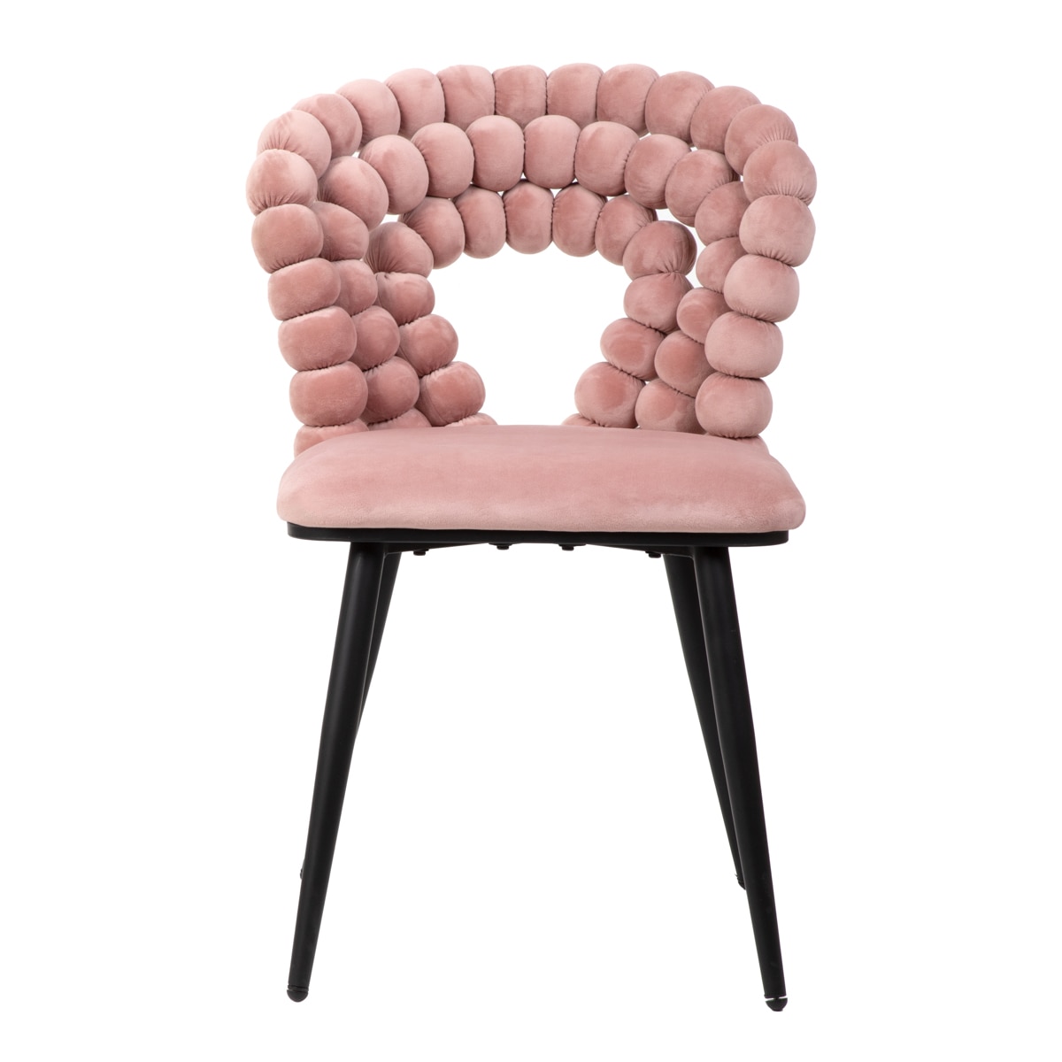 Scaun de catifea BUBBLE VERSE roz 48x65x81 cm HOMLA - eMAG.ro