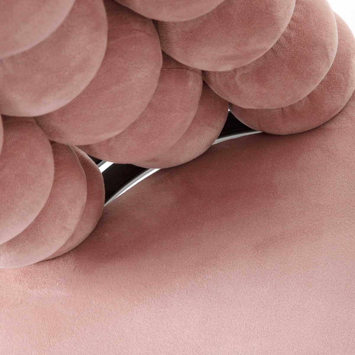 Scaun de catifea BUBBLE VERSE roz 48x65x81 cm HOMLA - eMAG.ro