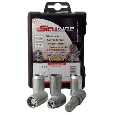 Set piulite antifurt roti Sicutune, M12 x 1.5, cheie 17/19, otel zincat ...