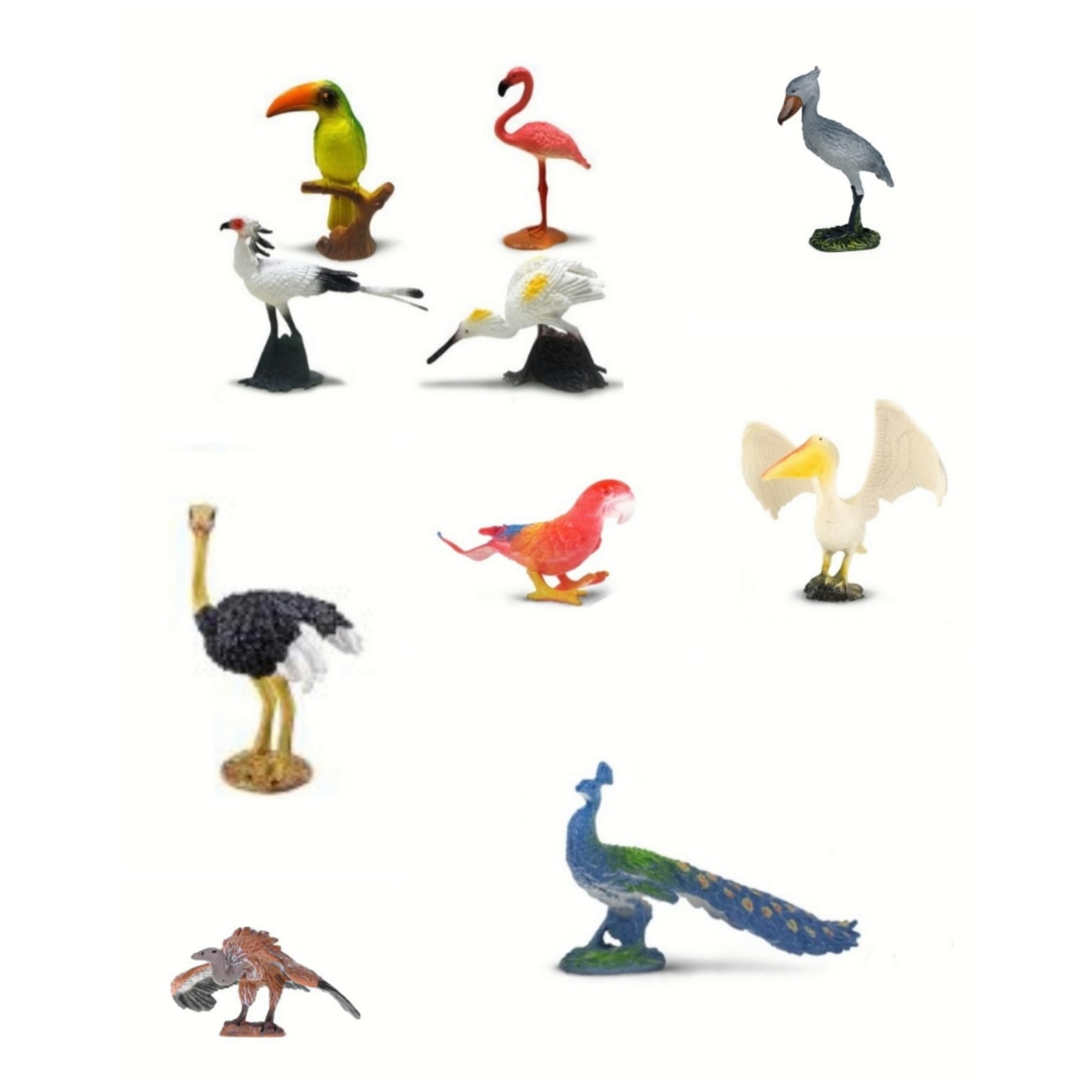 Set 10 Figurine, Pasarile Lumii, multicolor, 13 cm - eMAG.ro