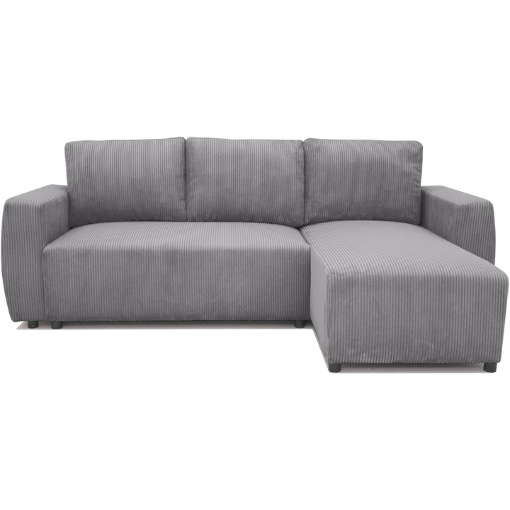 Coltar extensibil WoodMood Filip, interschimbabil, 224x155x85 cm, cu ...