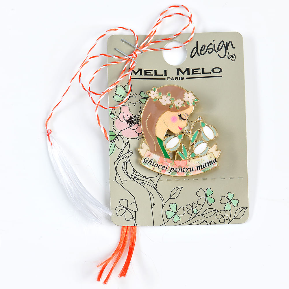 Brosa martisor Ghiocei pentru mama, Meli Melo Paris - eMAG.ro