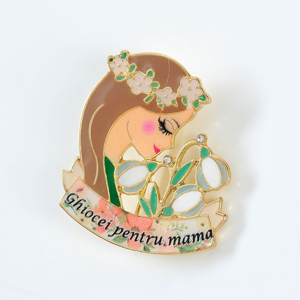 Brosa martisor Ghiocei pentru mama, Meli Melo Paris - eMAG.ro