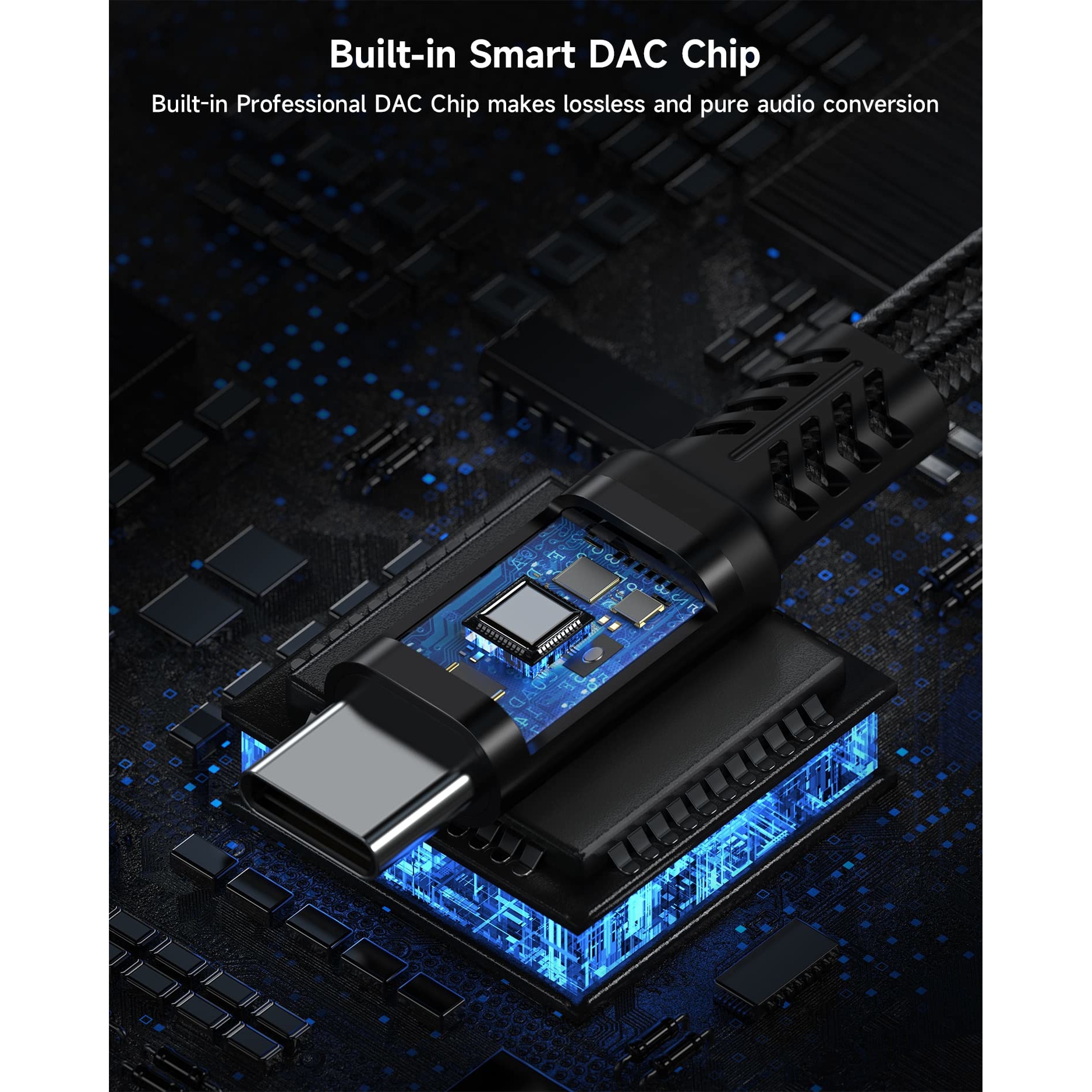 Adaptor audio 2 in 1 casti USB Tip C la Jack 3.5mm, enkourakoko®, Mic ...