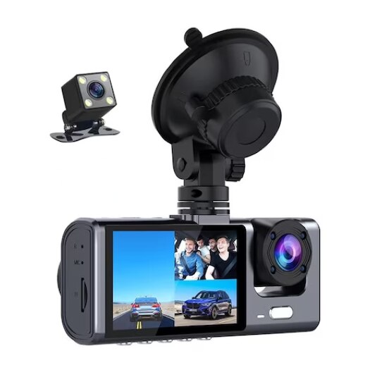 Camera Auto DVR Triplu, Camera Marsarier, Full HD, vedere nocturna ...