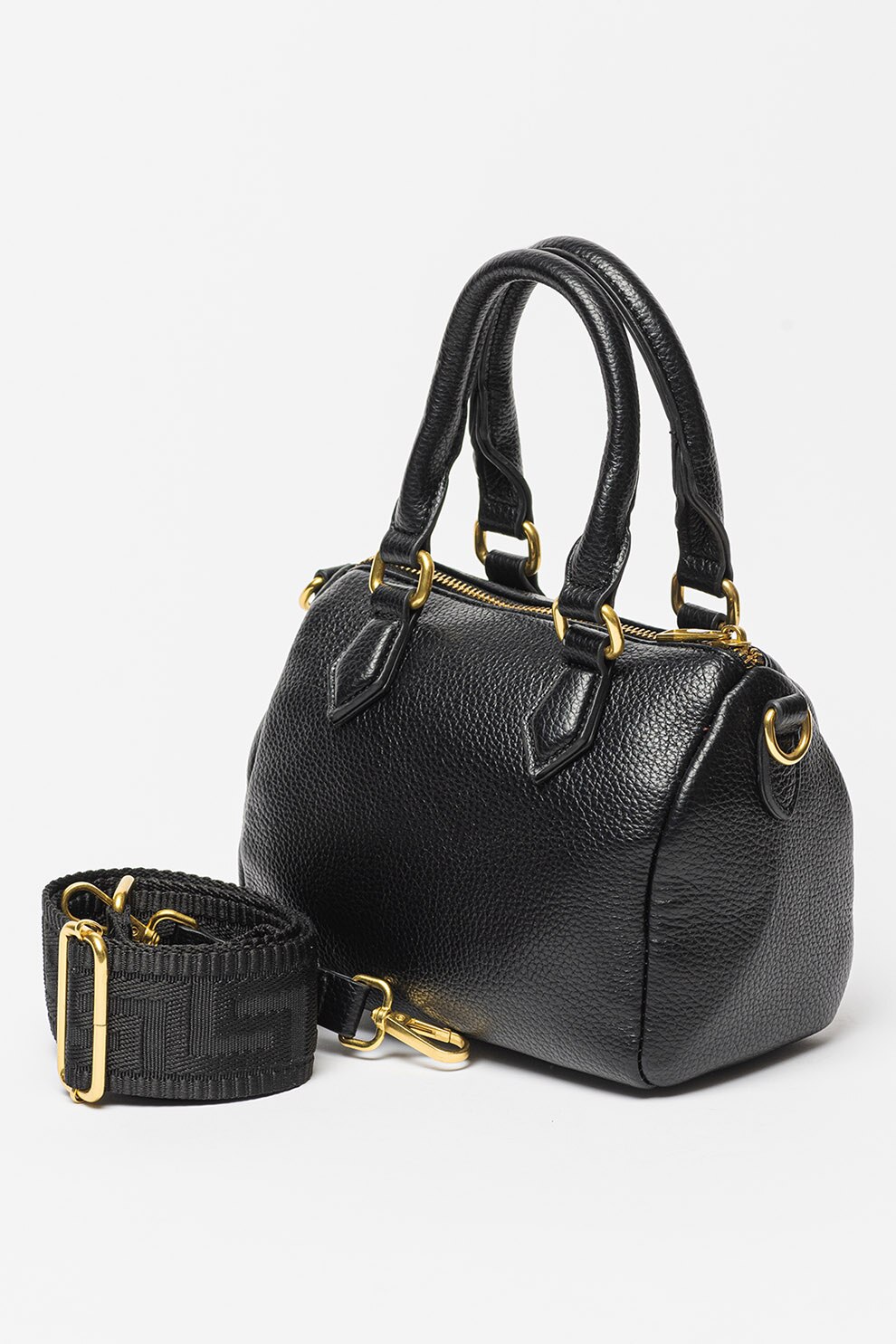 Francesca Rossi, Geanta bowler de piele ecologica, Negru - eMAG.ro