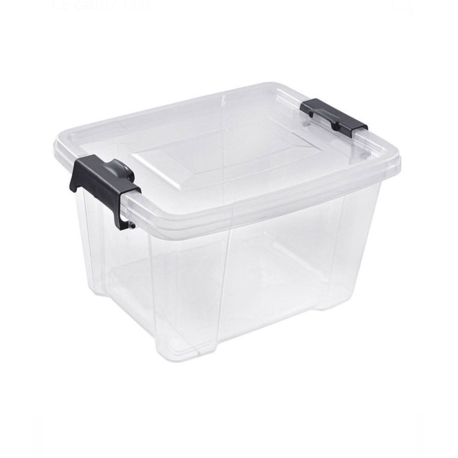 Cutie de Depozitare, din Plastic, Transparenta, cu Capac, 12l - eMAG.ro