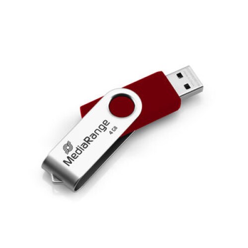 Stick de memorie, MediaRange, USB, 4GB, Rosu - eMAG.ro