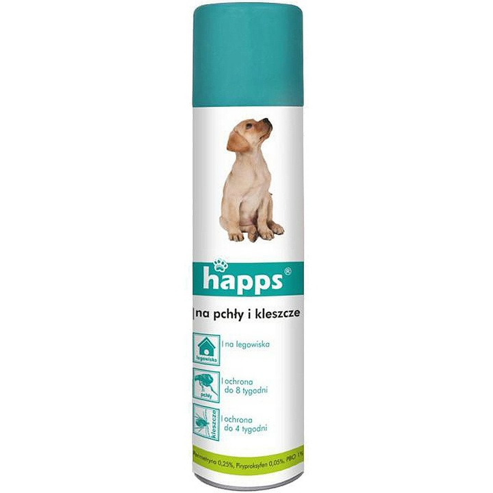 Spray pentru purici si capuse pentru caini, Happs, 250 ml - eMAG.ro