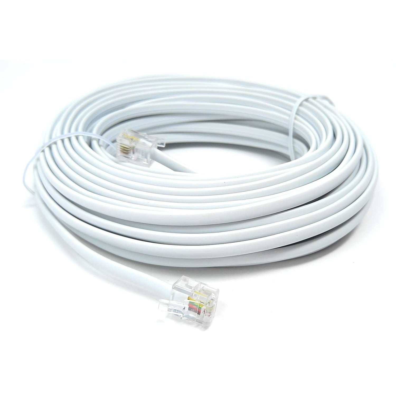 Cablu telefon RJ11 tata > RJ11 tata, 15m, alb G-Plug - eMAG.ro