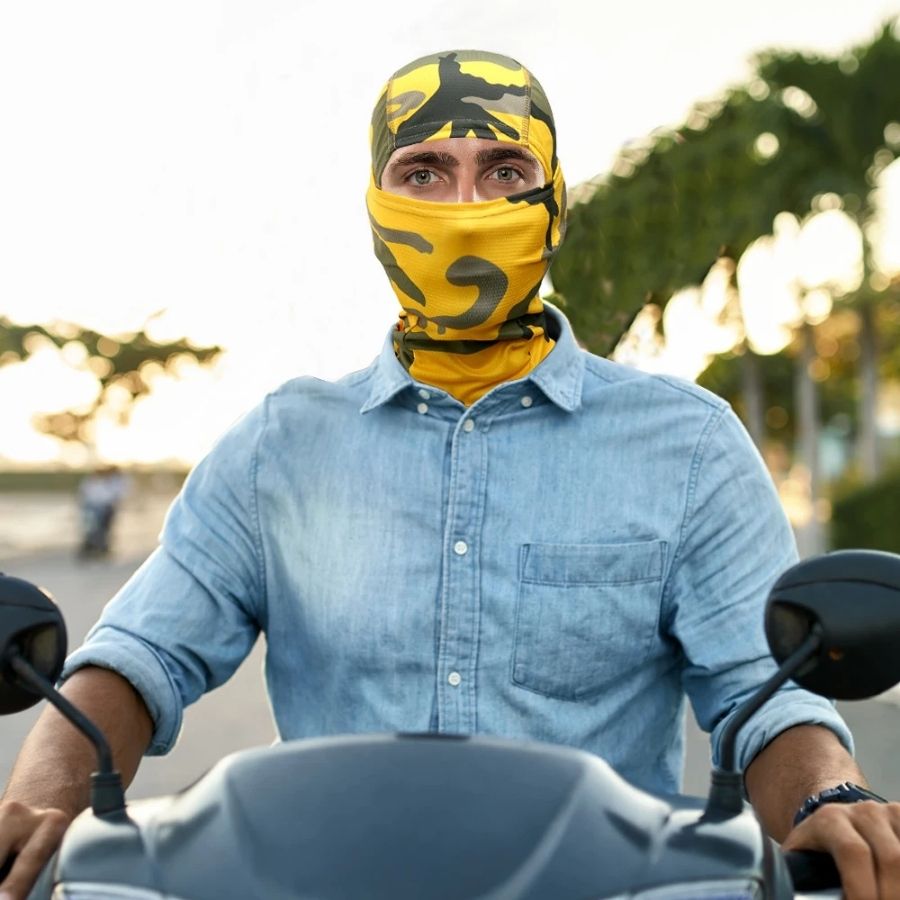 Cagula Tactica Combat Militara, 6in1 Multifunctionala, Camuflaj Galben ...