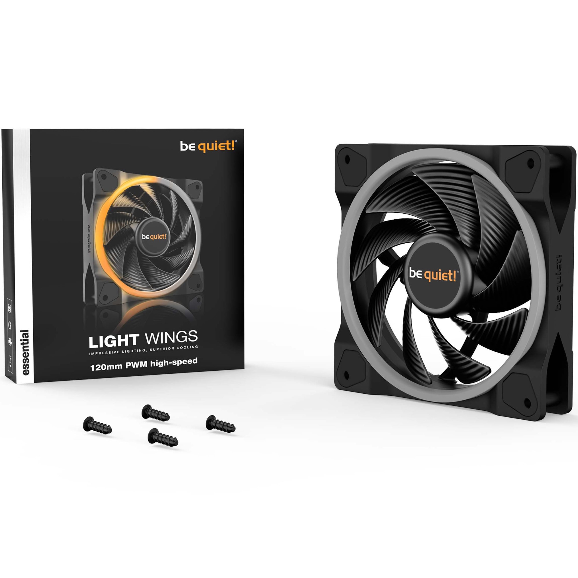 Ventilator be quiet! LIGHT WINGS 120mm PWM high-speed, BL073 - eMAG.ro